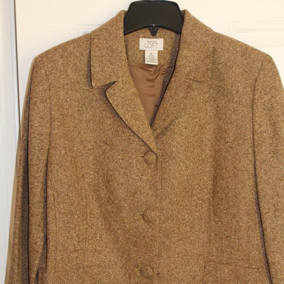 LOFT | Skirts | Ann Taylor Loft 3 Pc Tweed Suit Size 6 Matching Heels ...